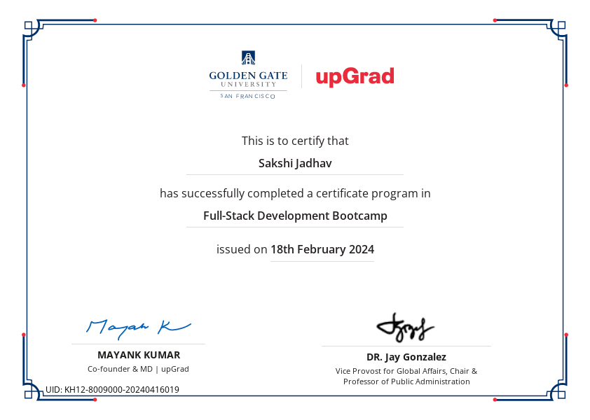 Sakshi Jadhav - Full Stack Developer | MERN Stack | Odoo Developer | Python | JavaScript ...